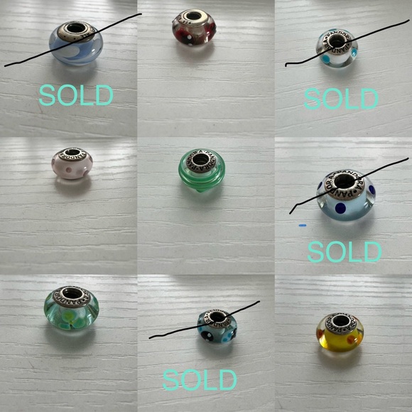 Pandora | Jewelry | Pandora Murano Glass Charms | Poshmark
